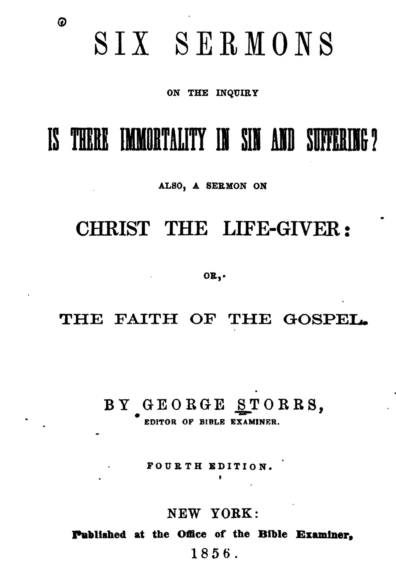 George Storrs – Adventist Pioneer Library